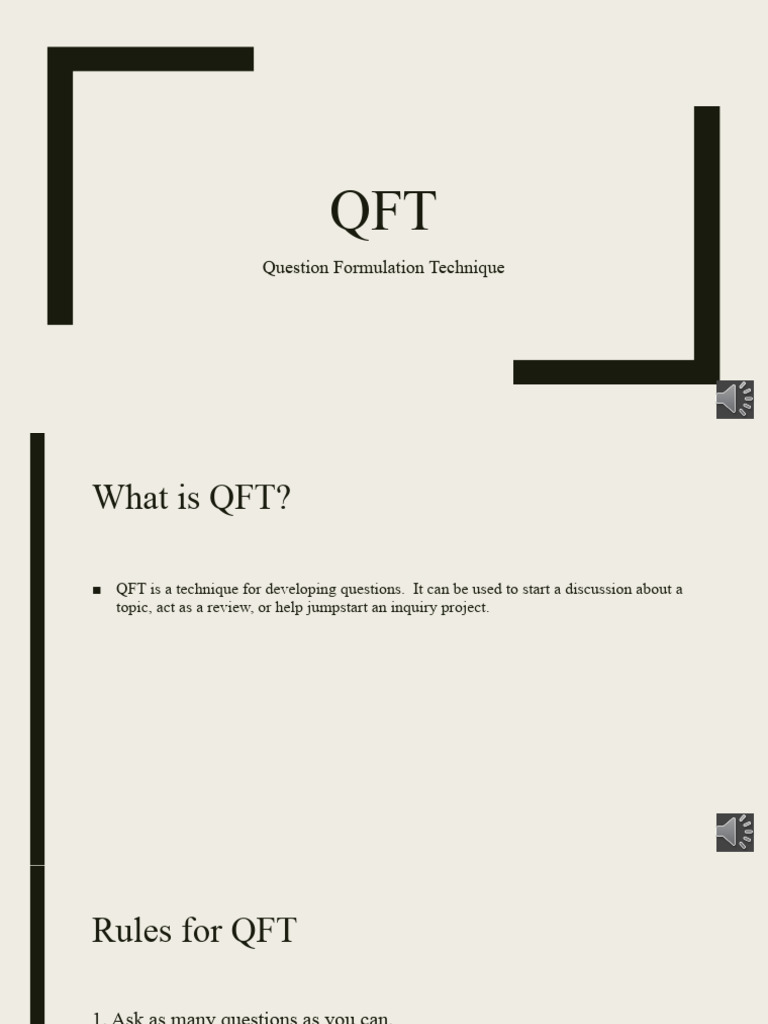 QFT - Question Formulation Technique | PDF | Question | Cognitive Science