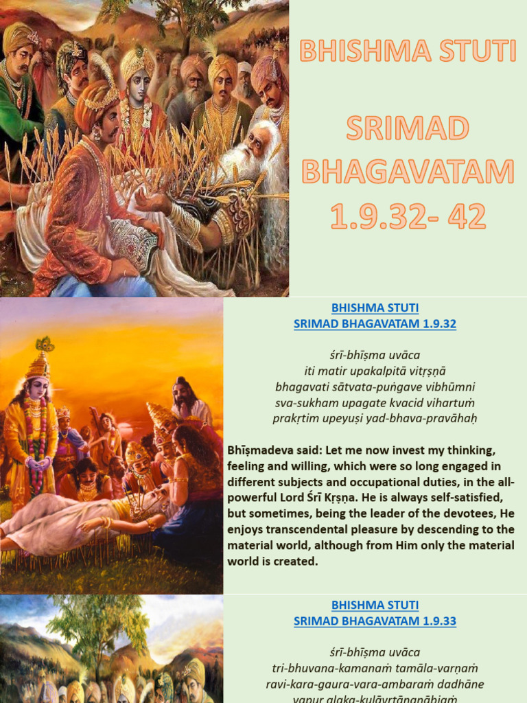 Bhishma Stuti from Srimad Bhagavatam | PDF | Krishna | Hinduism