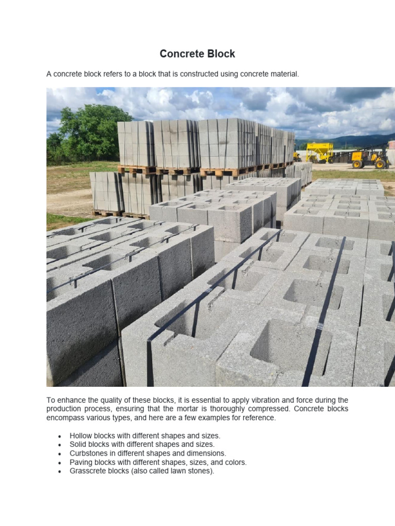 Concrete Block | PDF | Concrete | Construction Aggregate