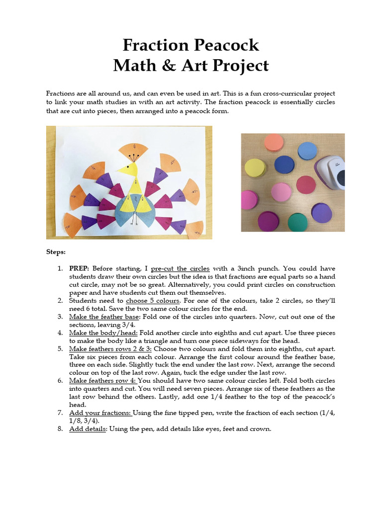Fraction Peacock Math | PDF