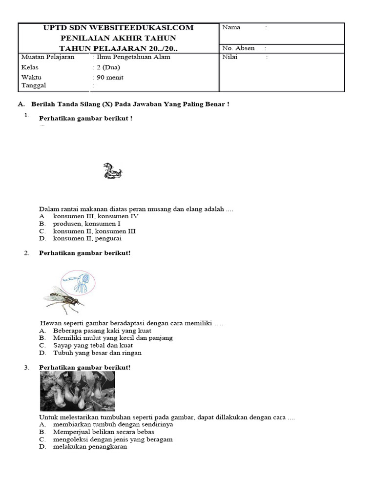Soal Pat Ipa Kelas 6 K2013 | PDF