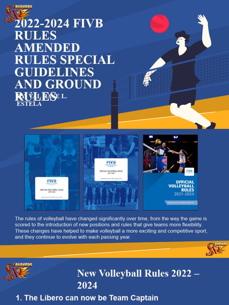FIVB Volleyball Rules 2022-2024 Update | PDF | Volleyball | Team Sports