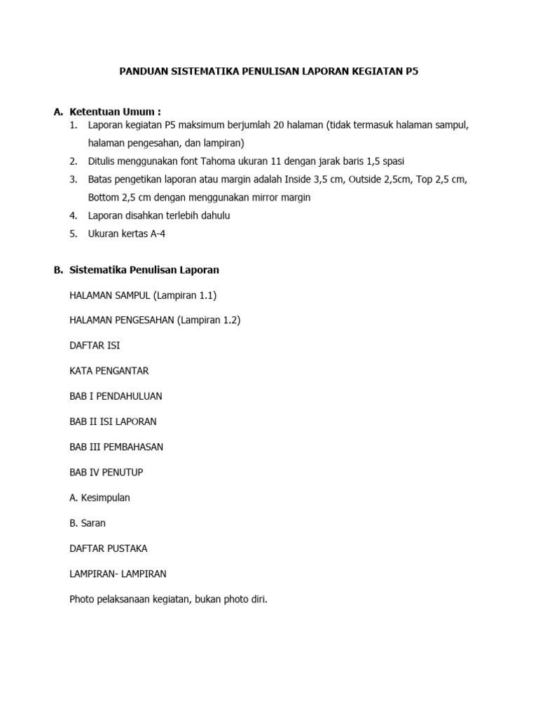 Laporan Kegiatan P5 | PDF
