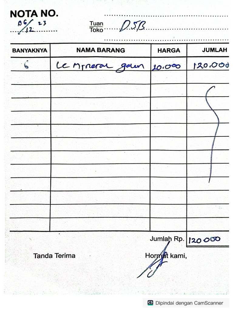Nota Le Mineral Galon | PDF