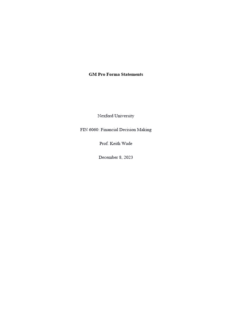FIN 6060 Module 5 Assignment | PDF | Revenue | Investing