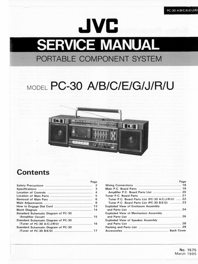 PC30 SM JVC EN Text | PDF | Frequency Modulation | Alternating Current