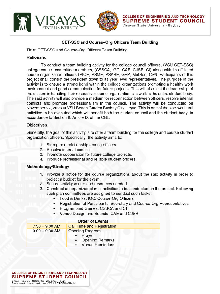 TEAMBUILDING PROPOSAL | PDF