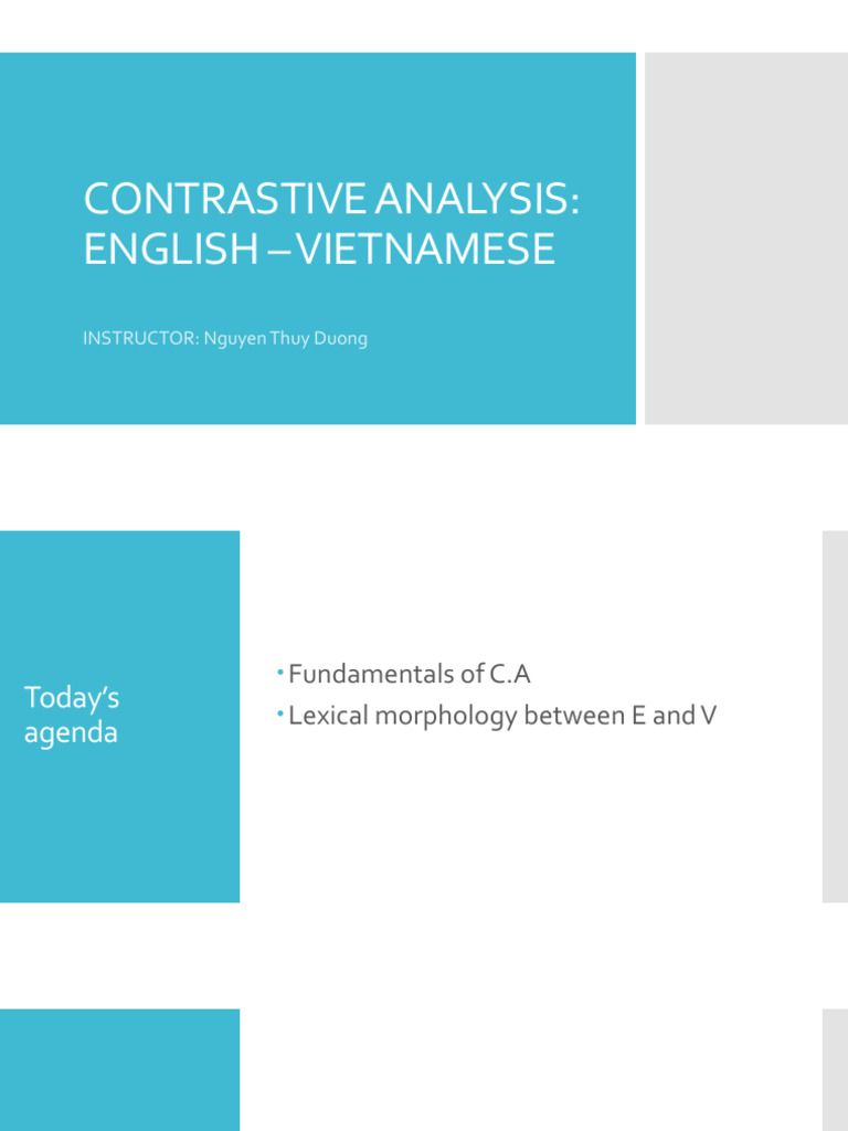 Lexical Contrastive Analysis | PDF | Lexicon | Morphology (Linguistics)