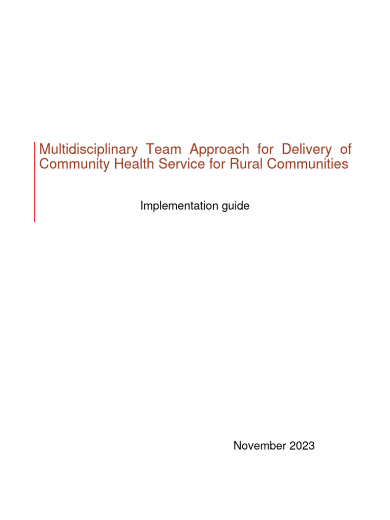 Multidisciplinary Team Approach - IPHCSD | PDF | Preventive Healthcare ...