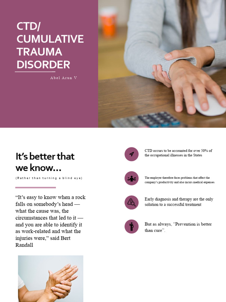 Doctors Treating Cumulative Trauma Disorder | PDF