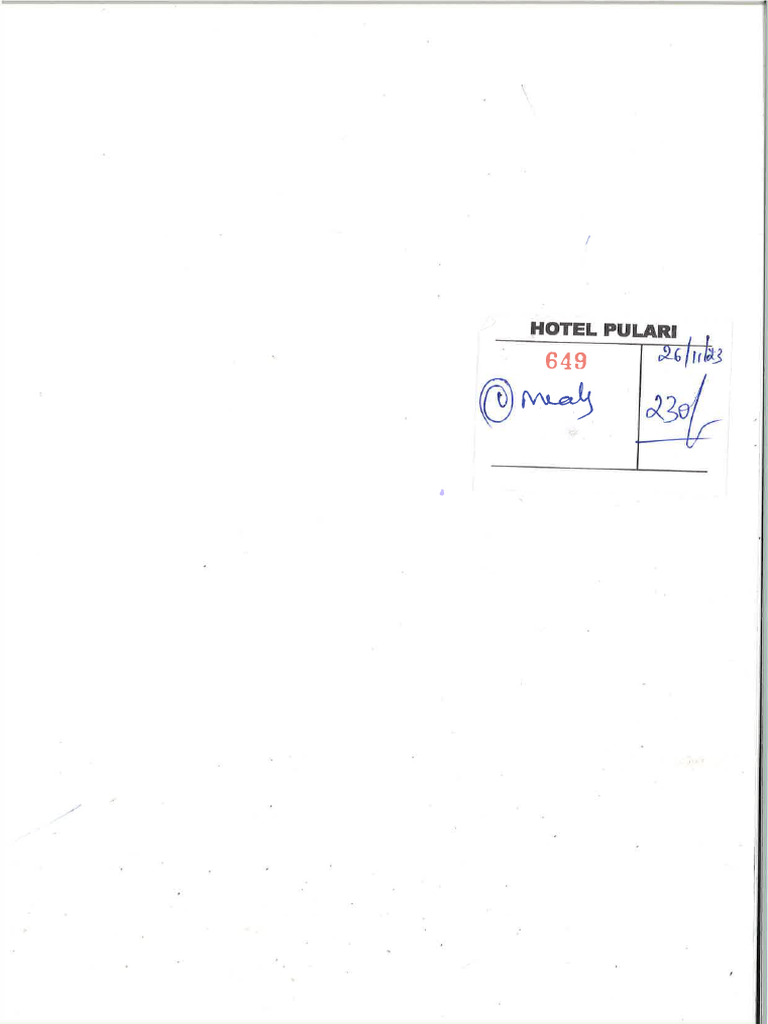 Kannur Lunch Bill | PDF