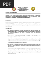 Lupon Tagapamayapa Meeting Minutes Sample | PDF