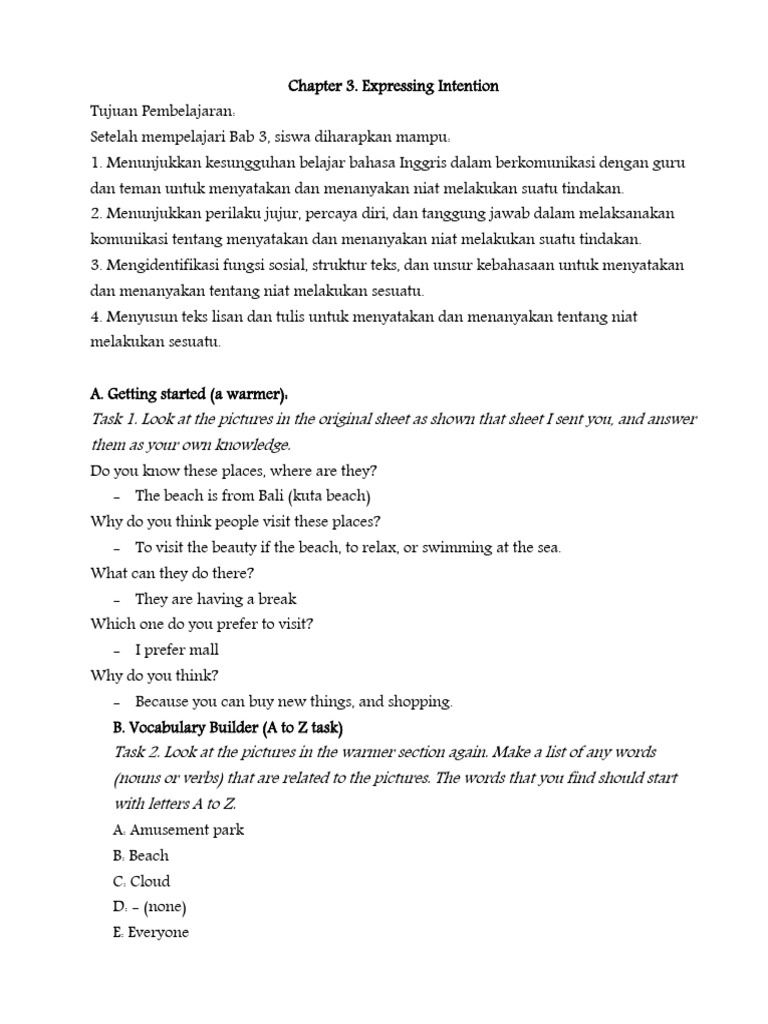 Chapter 3 Expressing Intention Mwords | PDF | Linguistics | Languages