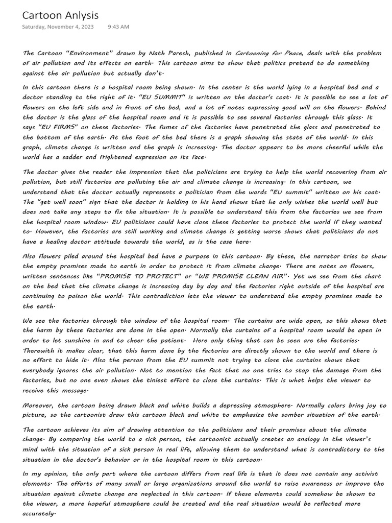 Cartoon Analysis | PDF