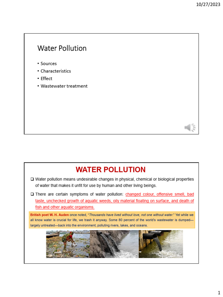 Water Pollution-ncn | PDF | Sewage Treatment | Water Pollution