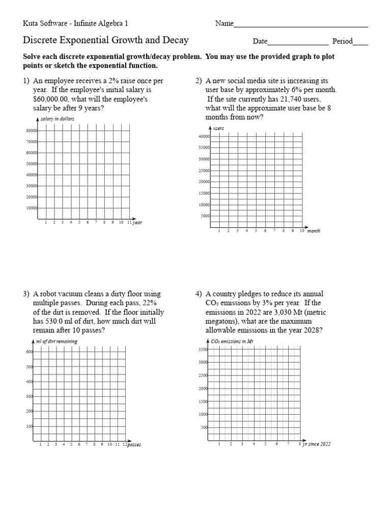 Discrete Exponential Growth and Decay | PDF | Applied Mathematics ... Discrete Exponential Growth and Decay | PDF | Applied Mathematics ...