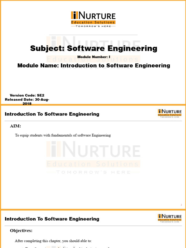 Introduction To Software Engineering | PDF | Software Development Process | Prototype