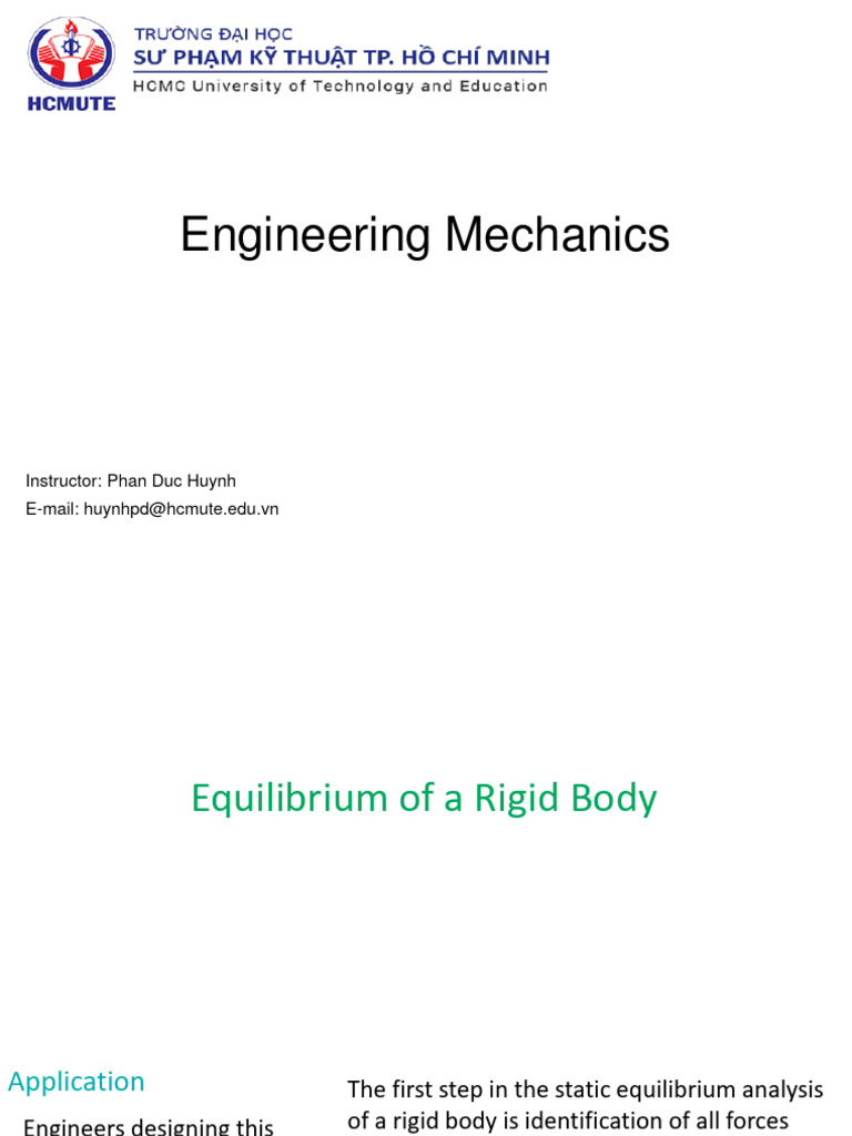 Equilibrium of A Rigid Body | PDF | Force | Classical Mechanics