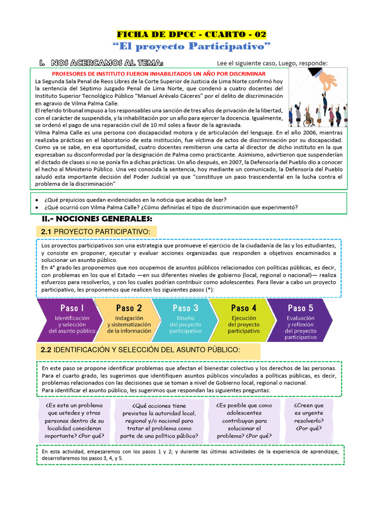 Ficha 2 7ma Unidad | PDF | Discriminación | Racismo