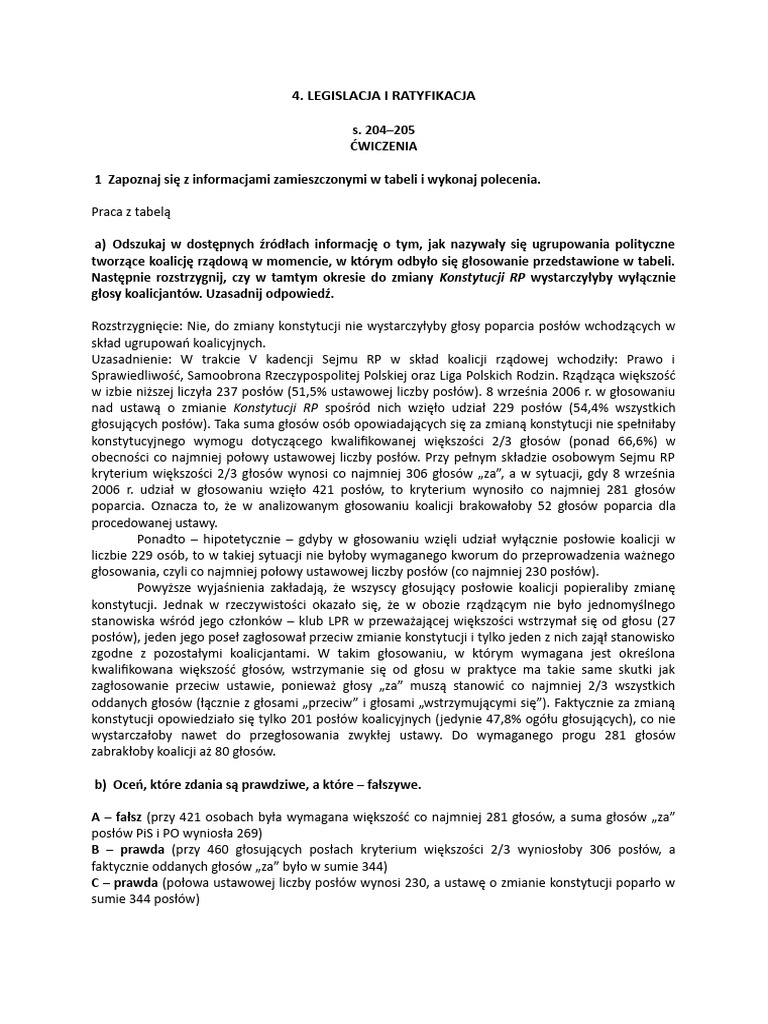 Legislacja I Ratyfikacja | PDF