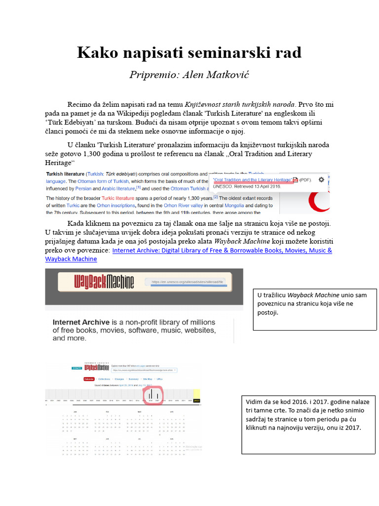 Kako Napisati Seminarski Rad | PDF