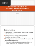 Roles and Duties of HODs in Schools | PDF | Educational Assessment ...