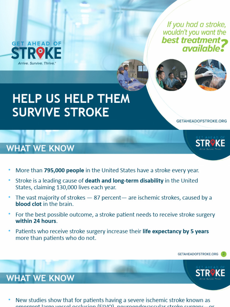 Get Ahead of Stroke Campaign Overview | PDF | Stroke | Ischemia