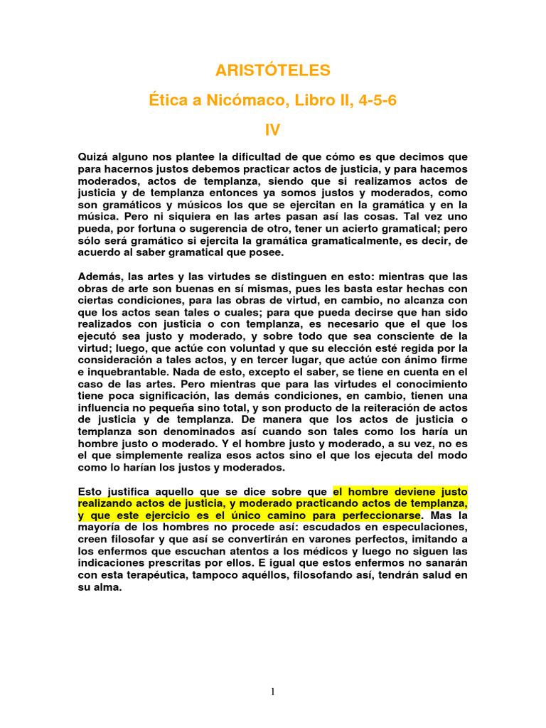 Textos Aristoteles | PDF | Virtud | Felicidad