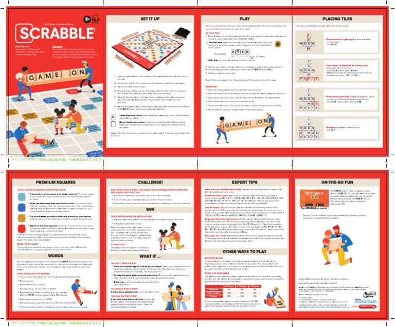 Classic Scrabble Game Instructions | PDF | Linguistics