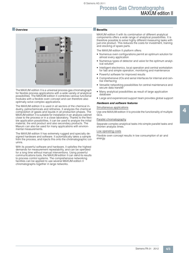 MAXUM editionII - GC | PDF | Gas Chromatography | Chromatography