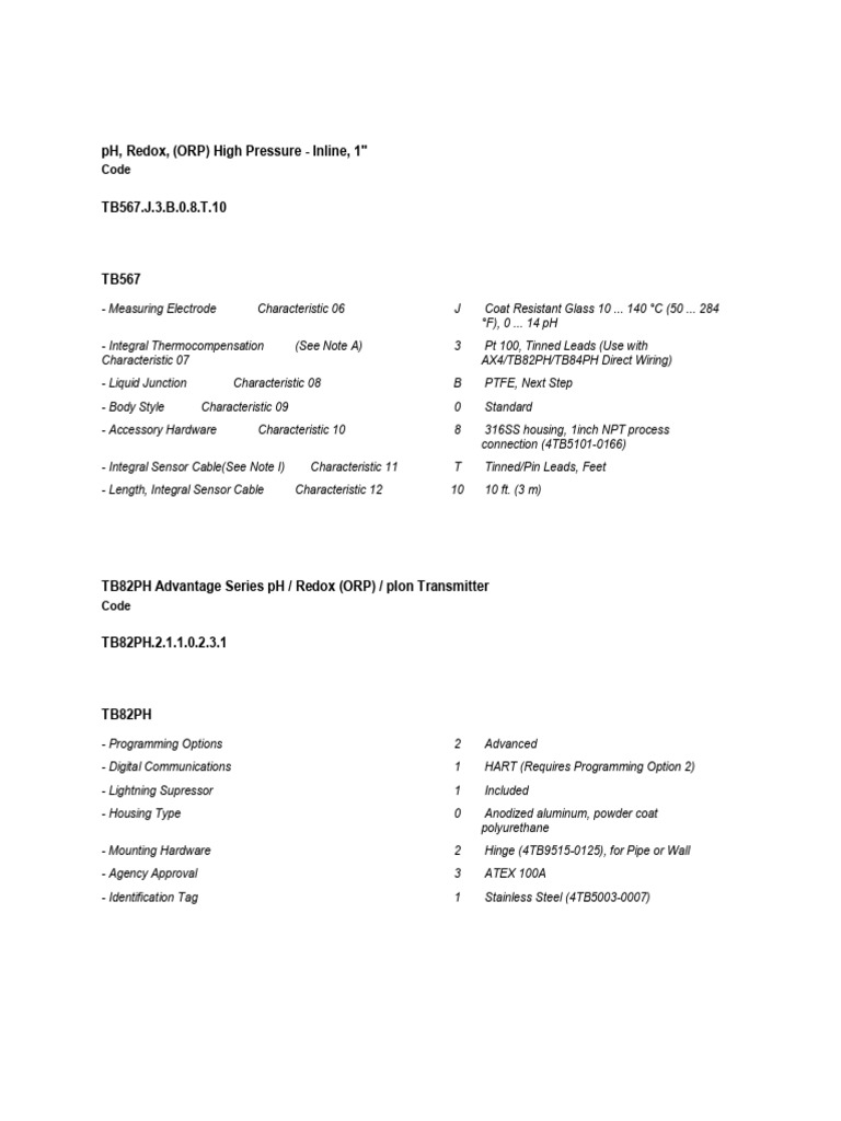 ABB pH Decodification - Glotexbuild-1 | PDF