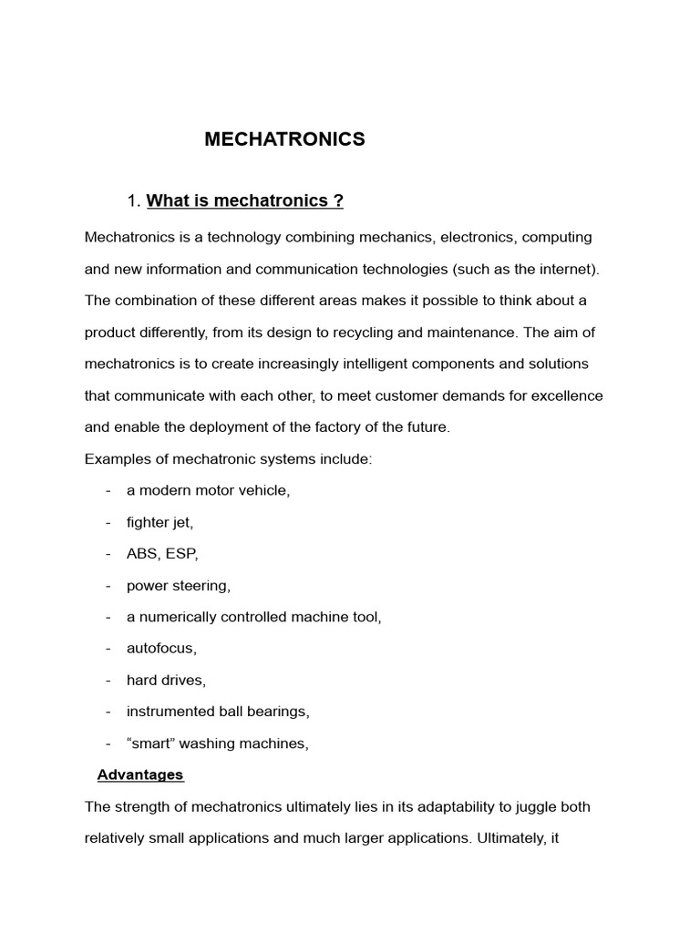 Mechatronics | PDF | Mechatronics | Engineer
