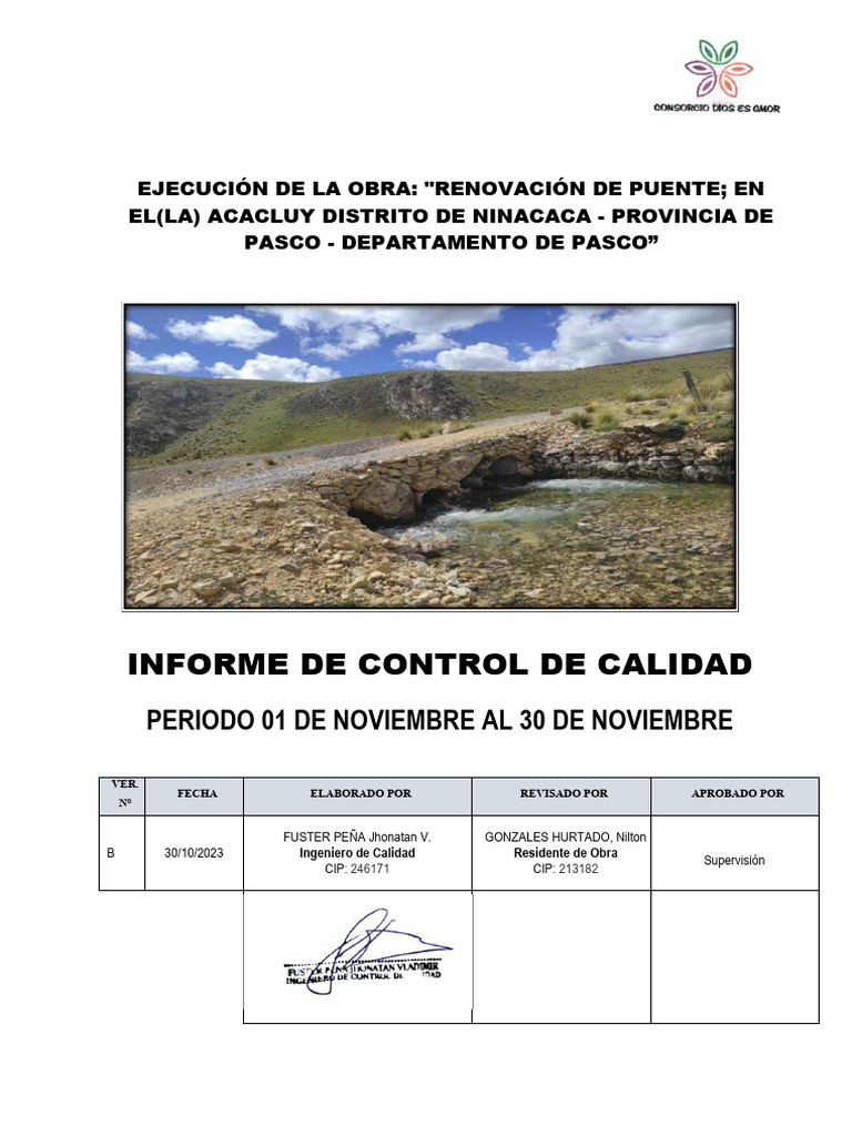 1. Informe Noviembre Calidad_ OK_3 | PDF | Calibración | Calidad ...