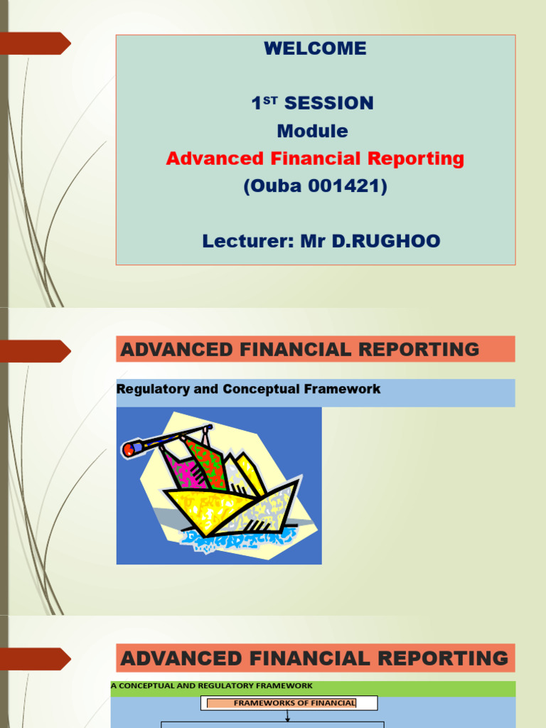 3. Pp(a)-Lect 1-Reporting Framework | PDF | International Financial Reporting Standards ...