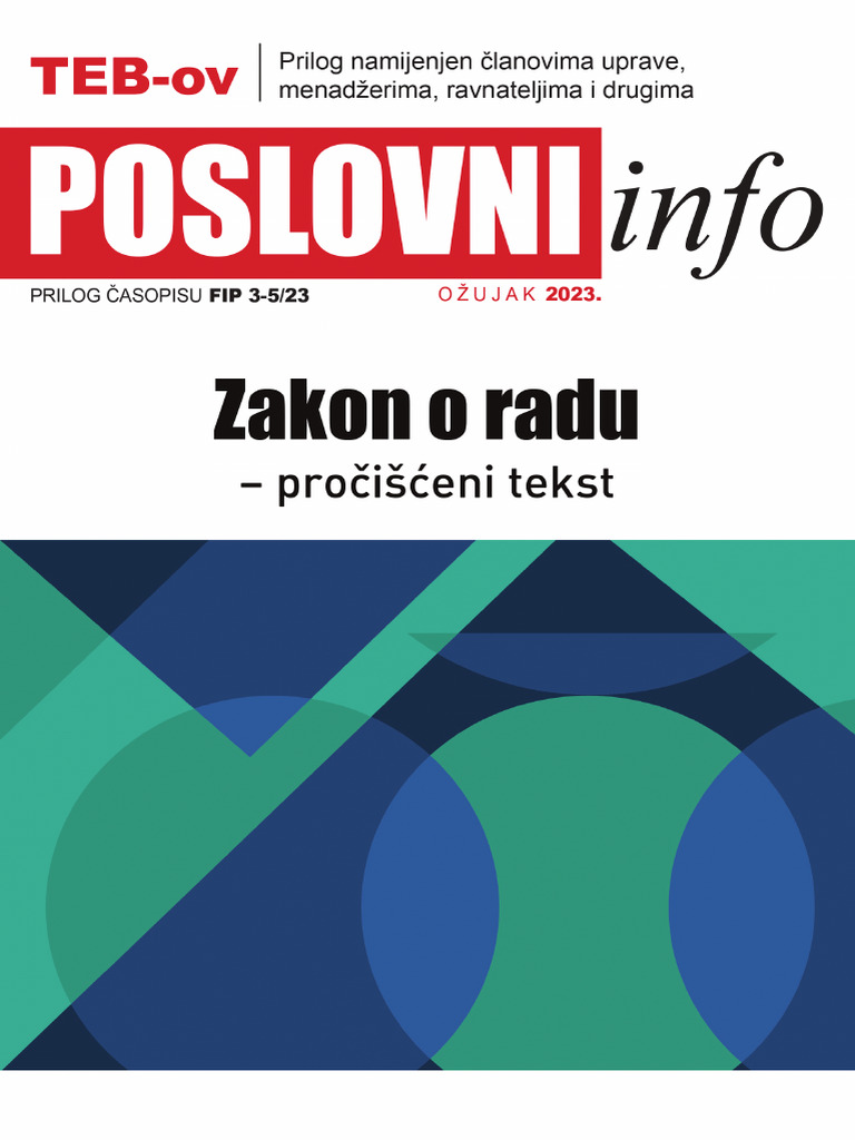 Zakon o Radu 2023 | PDF