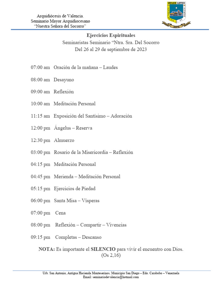 Retiro 2023 - 2024 | PDF