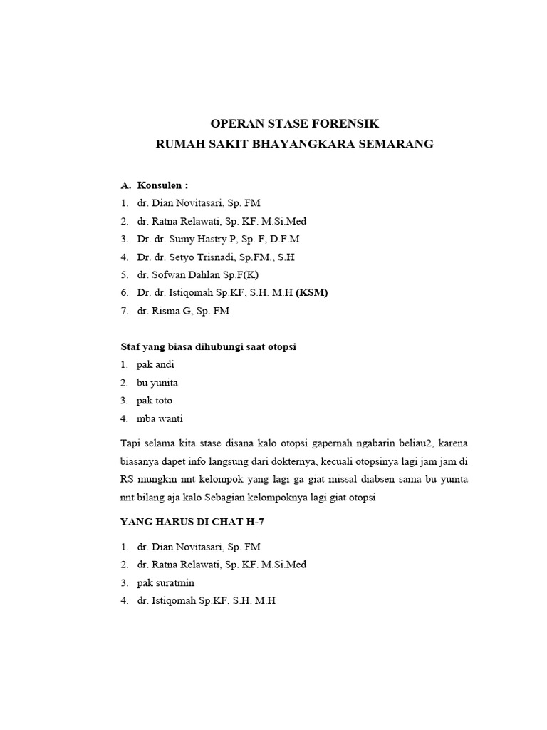 Operan Forensik Semarang (Xiv-B) | PDF | Pengembangan Diri