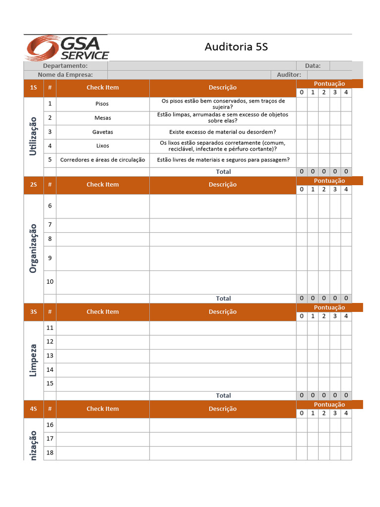 Check List Auditoria-5S | PDF