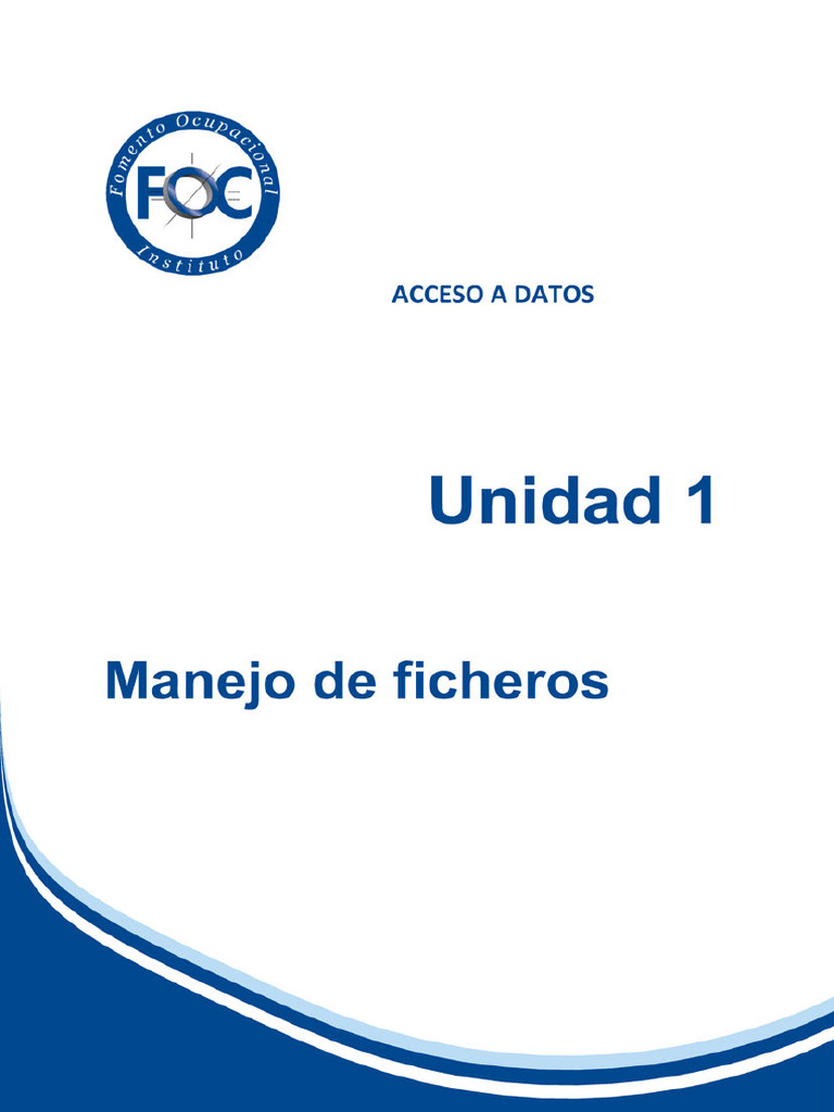 AD U01 C 02 Manejo de Ficheros | PDF