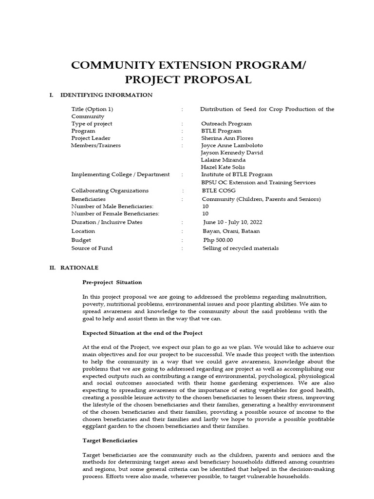 Project Proposal Template Joyce | PDF | Vegetables | Obesity