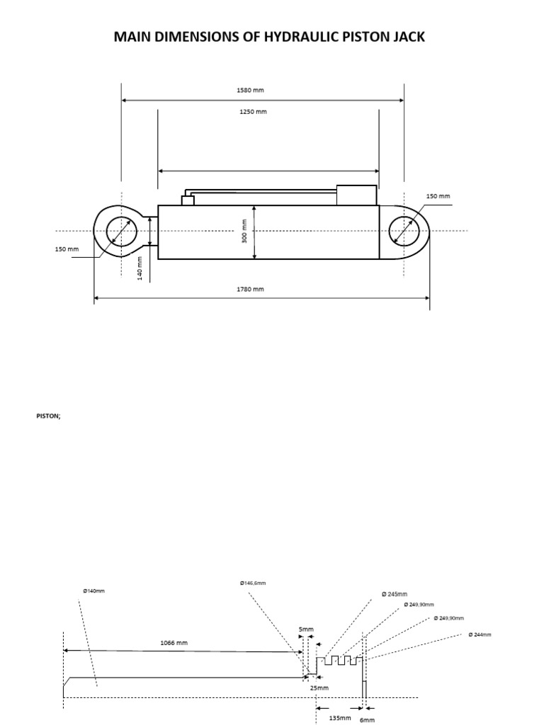 Hydraulic Piston Jack Dimensions | PDF