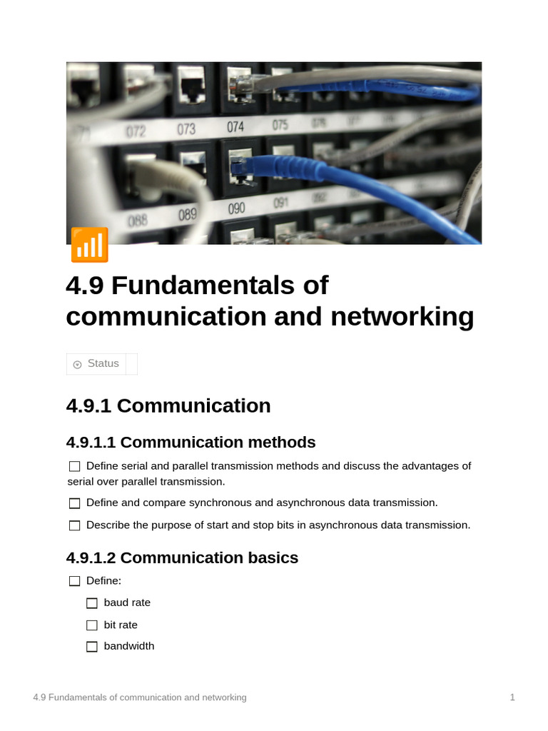 4.9 Fundamentals of Communication and Networking | Download Free PDF | Computer Network | Port ...