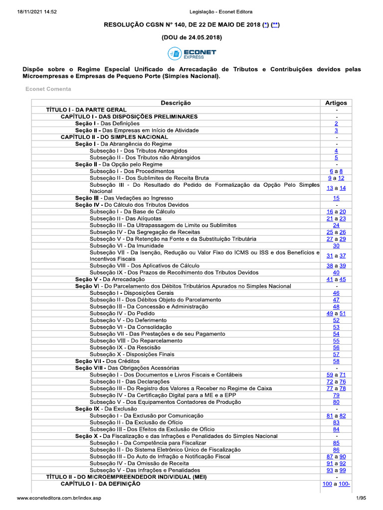 Tabela Anexo Limites | PDF