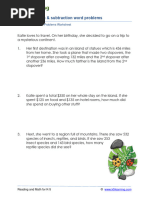 Grade 2 - Money Word Problems 2 | PDF