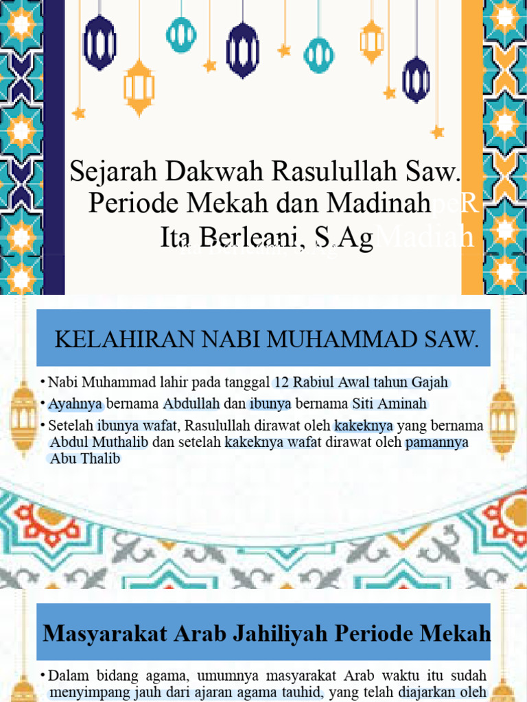 Sejarah Dakwah Rasulullah Saw | PDF