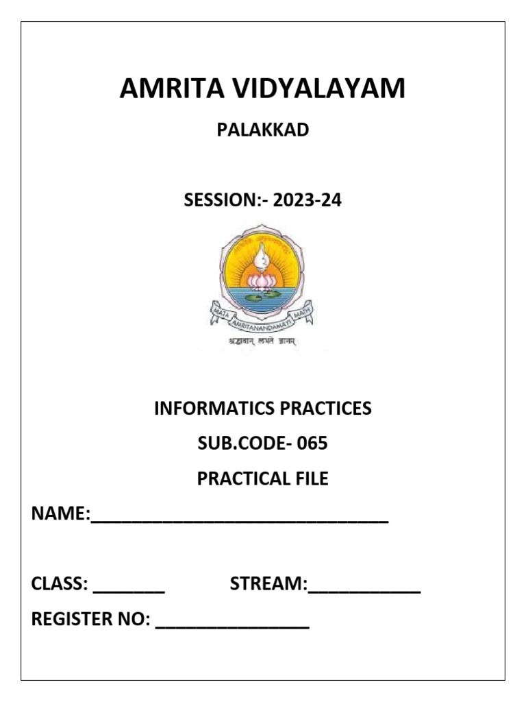Ip Practicals Pdf Data Management Computing