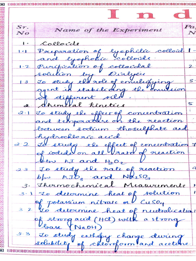 Chemistry Index Paper How To Write 2022 | PDF