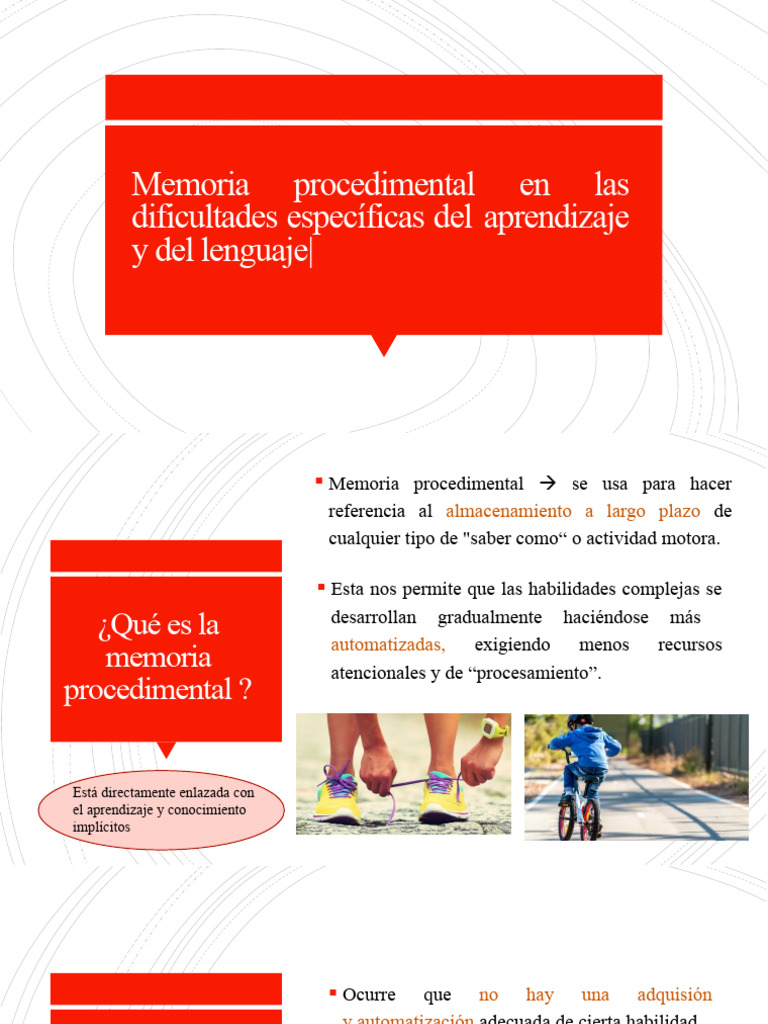 Memoria Procedimental y Dificultades de Aprendizaje | PDF | Memoria ...