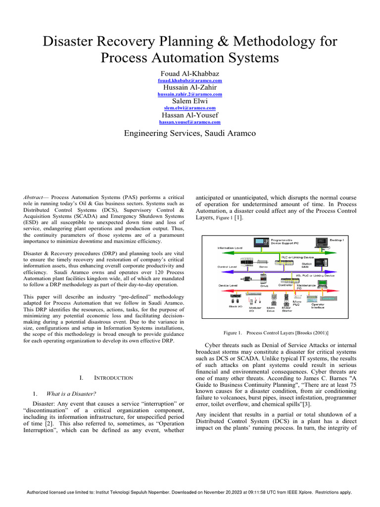 Disaster Recovery Planning Amp Methodology For Process Automation ...