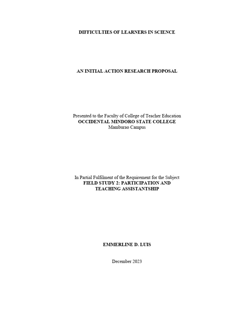 Action Ni Emmerline | PDF | Learning | Science Education